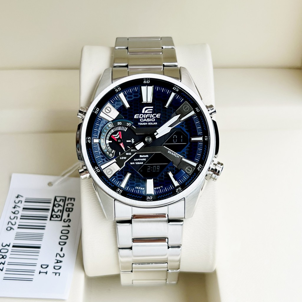 Đồng Hồ Nam Casio Edifice ECB-S100D Dây Kim Loại Chính Hãng- Bảo Hành 5 ...
