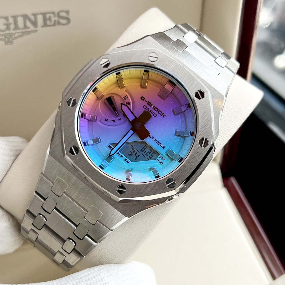 Đồng Hồ Casio G-SHOCK GA2100 CUSTOM AP RAINBOW Gen 3 Dây Thép – BH 5 ...