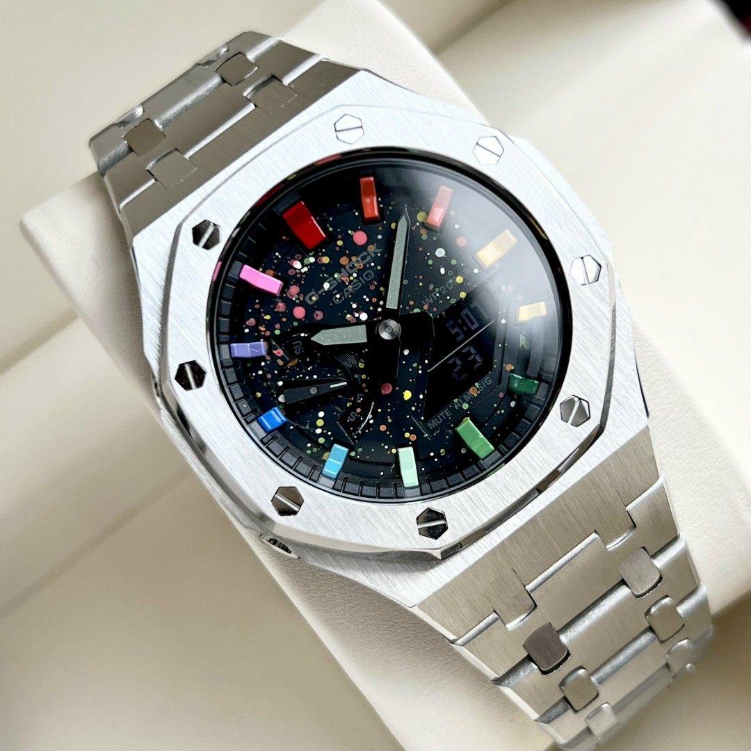 Đồng Hồ Casio G-SHOCK GA2100 CUSTOM AP GALAXY Gen 3 Dây Thép – BH 5 Năm ...