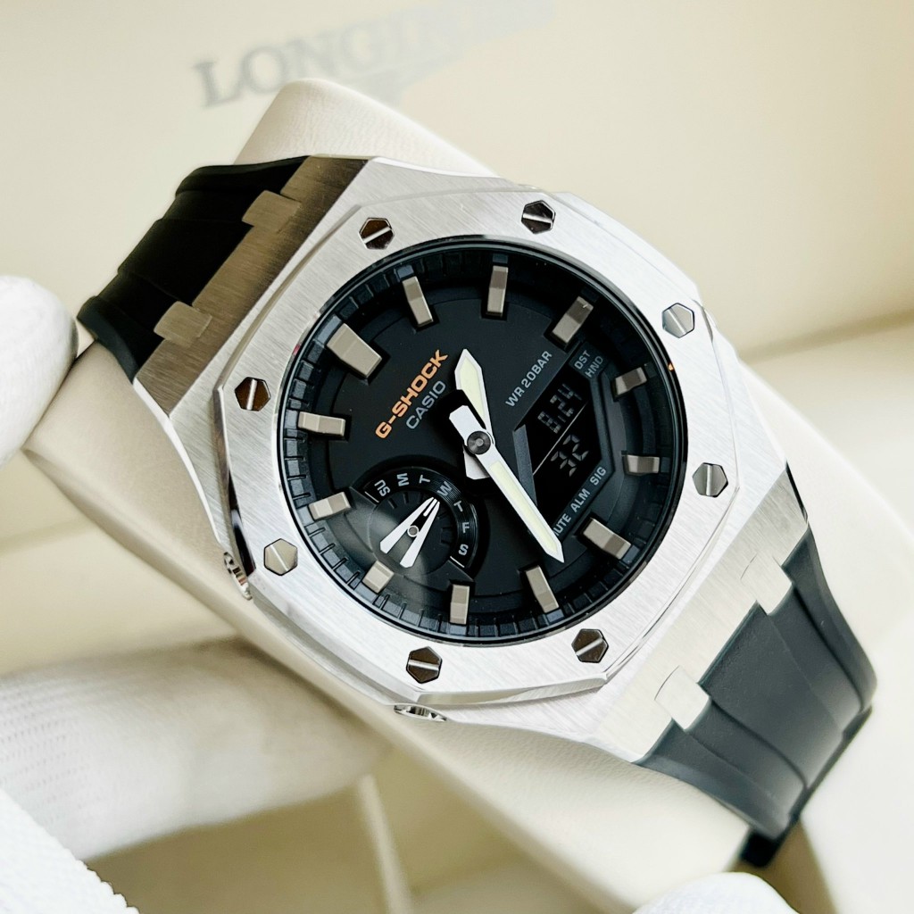 Đồng Hồ Casio G-SHOCK GA2100 CUSTOM AP SILVER Gen 3 Dây Cao Su – BH 5 ...