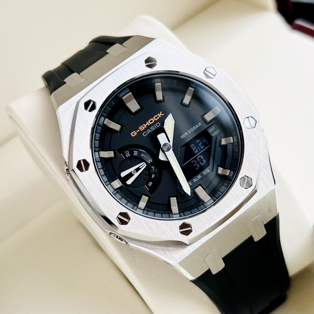 Đồng Hồ Casio G-SHOCK GA2100 CUSTOM AP SILVER Gen 3 Dây Cao Su – BH 5 ...