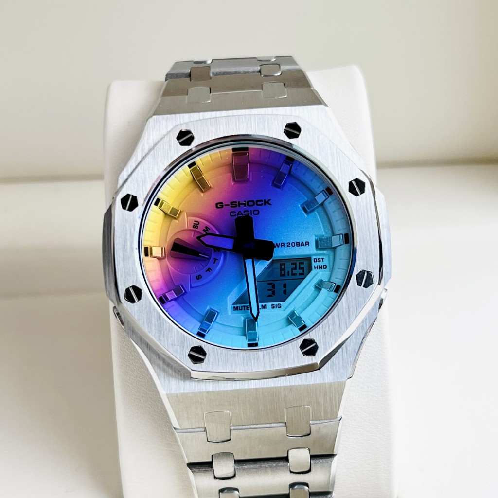 Đồng Hồ Casio G-SHOCK GA2100 CUSTOM AP RAINBOW Gen 3 Dây Thép – BH 5 ...