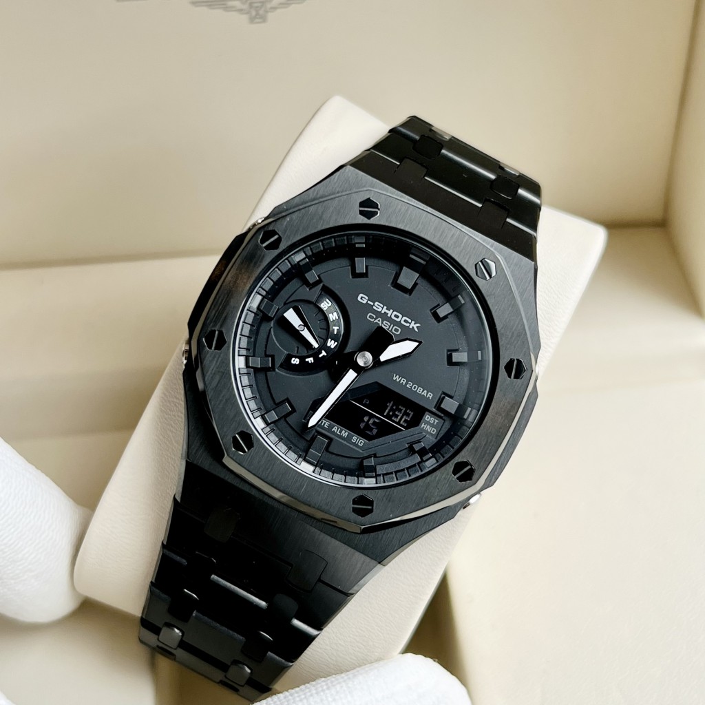 Đồng Hồ Casio G-SHOCK GA2100 CUSTOM AP BLACK Gen 3 Dây Thép – BH 5 Năm ...