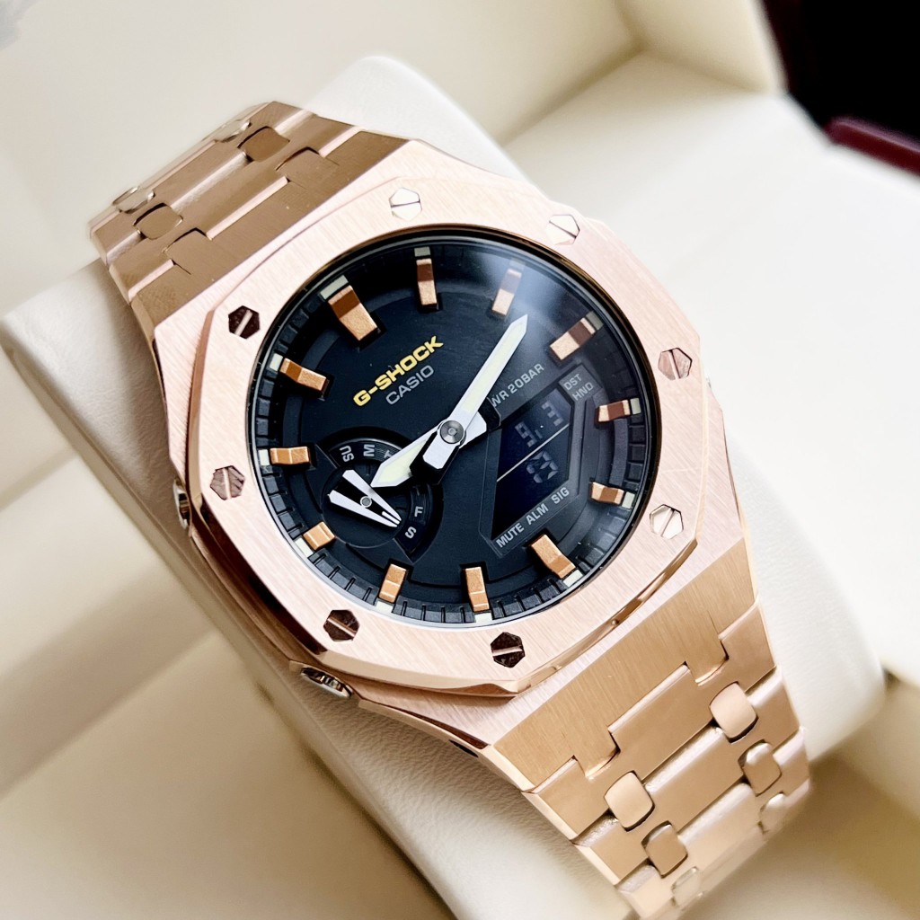Đồng Hồ Casio G-SHOCK GA2100 CUSTOM AP ROSE GOLD Gen 3 Dây Thép – BH 5 ...