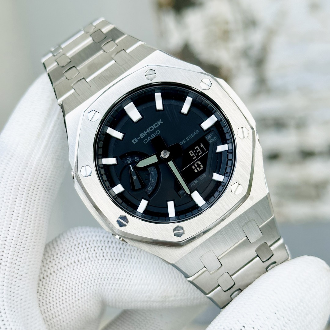 Đồng Hồ Casio G-SHOCK GA2100 CUSTOM AP FULL SILVER Gen 3 – BH 5 Năm – Chính Hãng 100% | VioStore ...