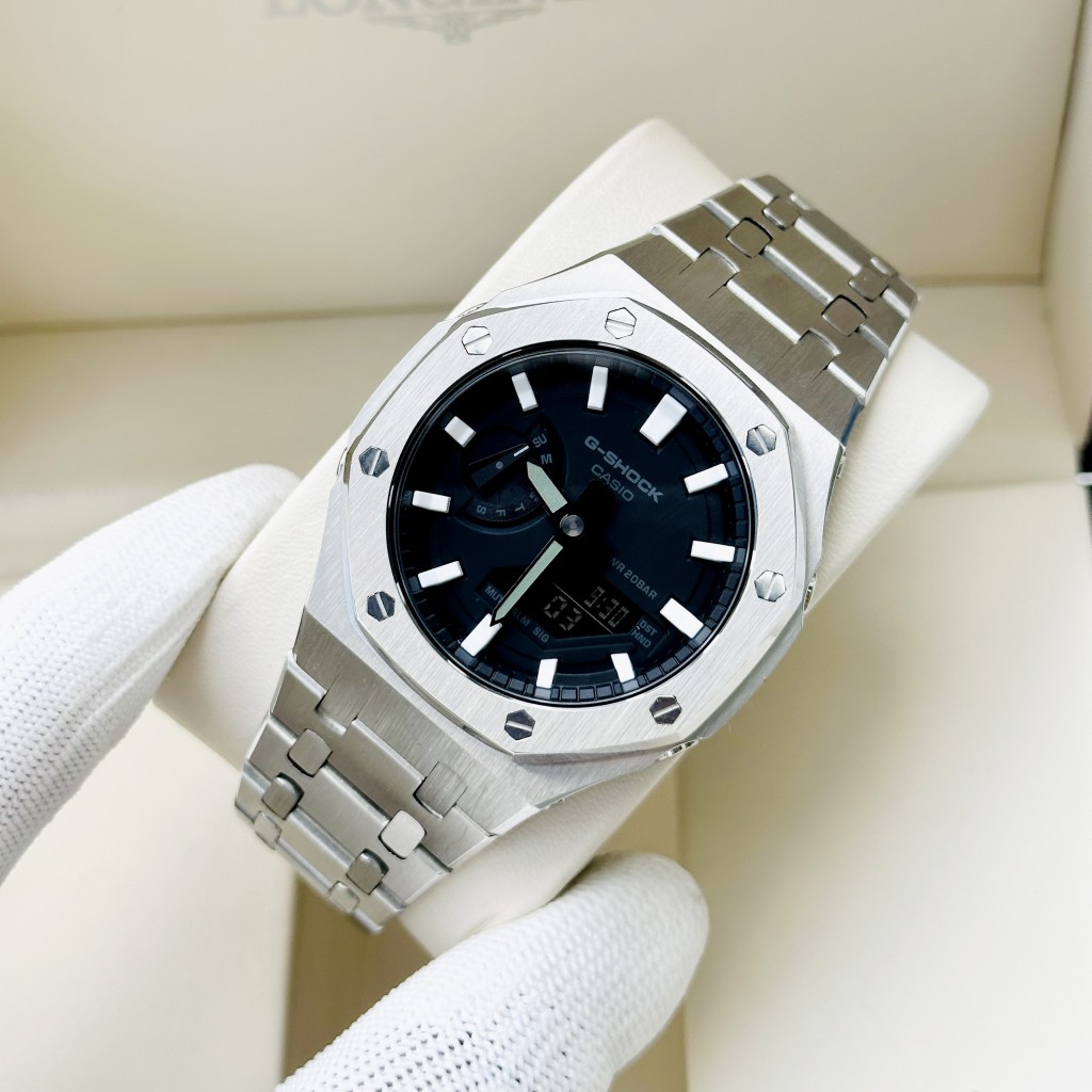 Đồng Hồ Casio G-SHOCK GA2100 CUSTOM AP FULL SILVER Gen 3 – BH 5 Năm ...
