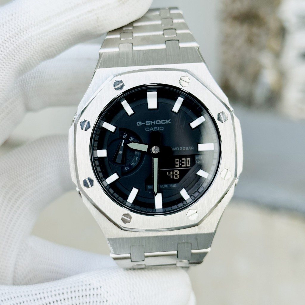 Đồng Hồ Casio G-SHOCK GA2100 CUSTOM AP FULL SILVER Gen 3 – BH 5 Năm ...