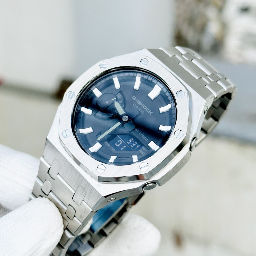 Đồng Hồ Casio G-SHOCK GA2100 CUSTOM AP FULL SILVER Gen 3 – BH 5 Năm ...