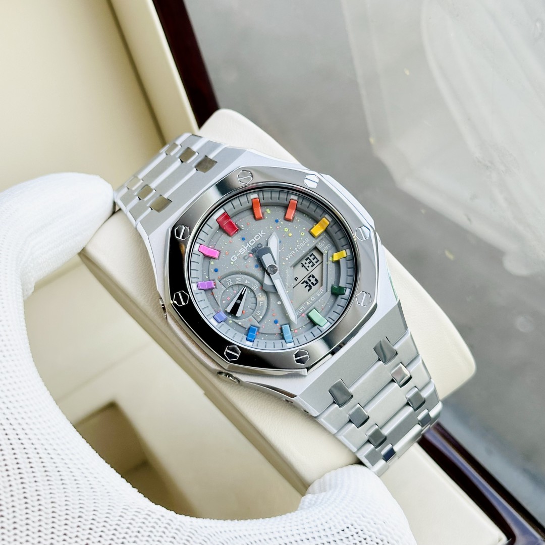 Đồng Hồ Casio G-SHOCK GA2100 CUSTOM GALAXY BẠC NHÁM – BH 5 Năm – Chính ...