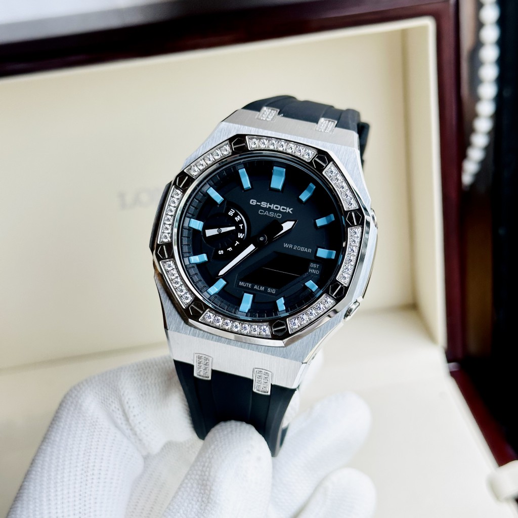 Đồng Hồ Casio G-SHOCK GA2100 CUSTOM Đá Blue – BH 5 Năm – Chính Hãng 100 ...