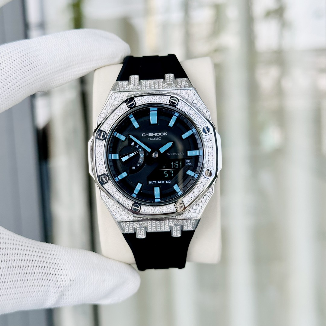 Đồng Hồ Casio G-SHOCK GA2100 CUSTOM Full Diamond Green – BH 5 Năm ...