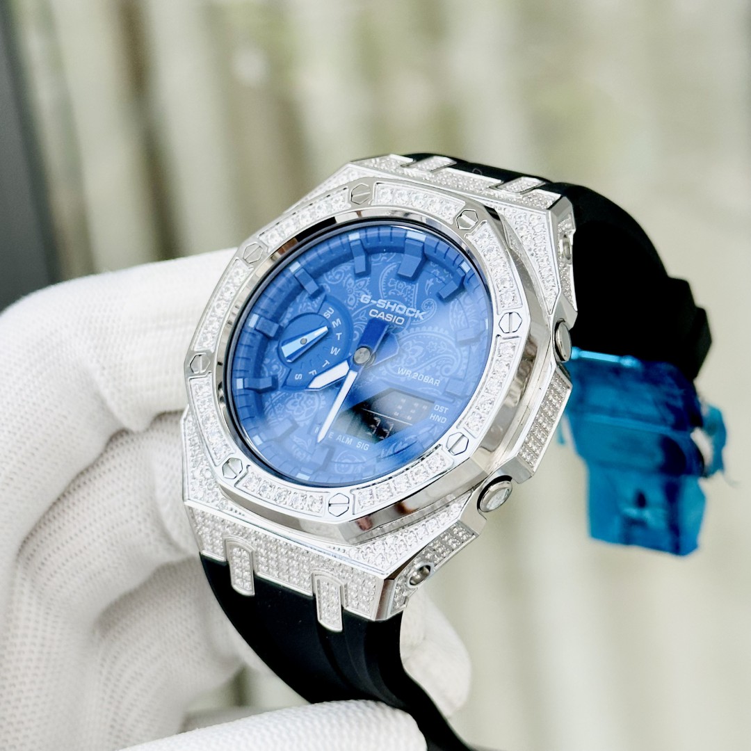 Đồng Hồ Casio G-SHOCK GA2100 CUSTOM FULL DIAMOND BLUE – BH 5 Năm ...