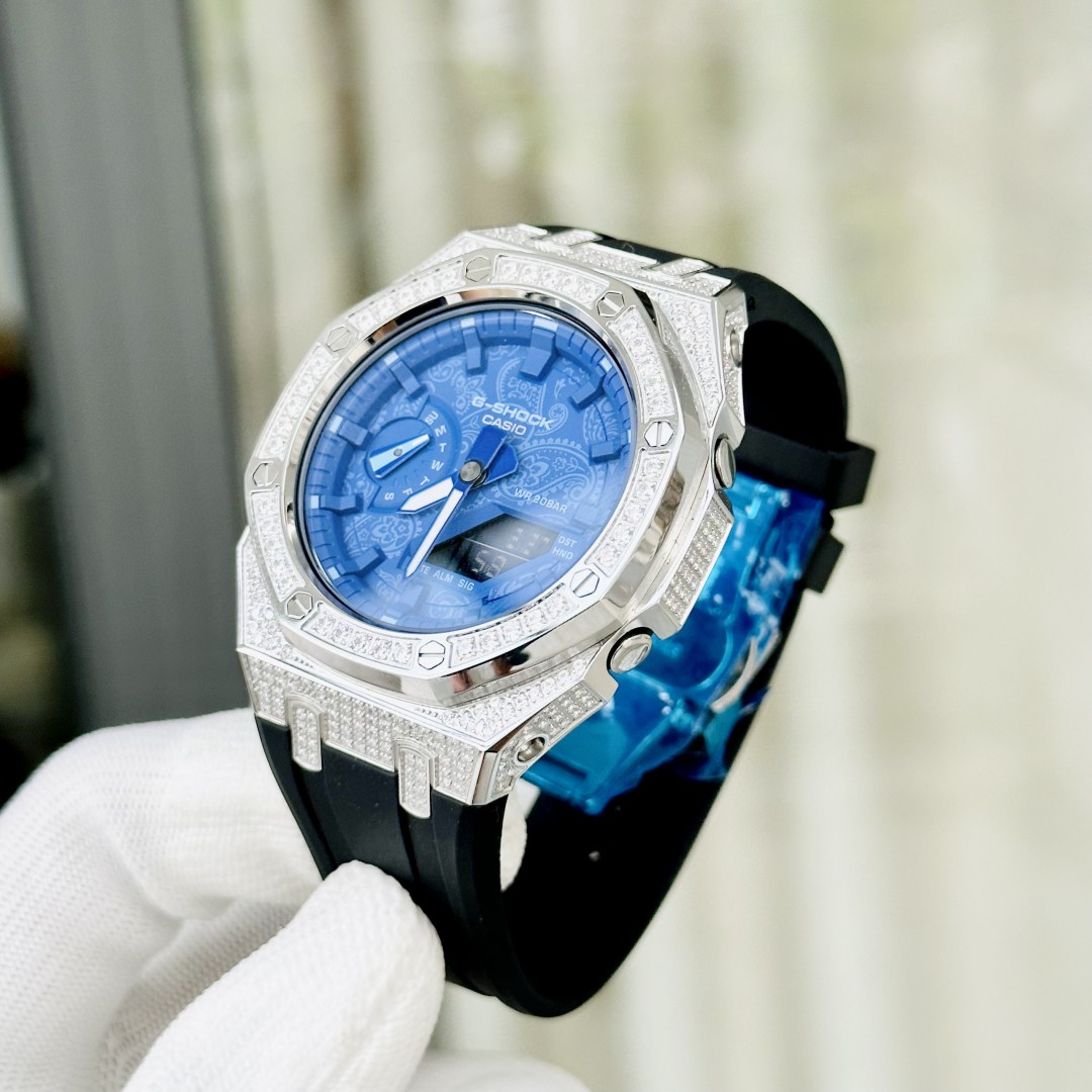 Đồng Hồ Casio G-SHOCK GA2100 CUSTOM FULL DIAMOND BLUE – BH 5 Năm ...