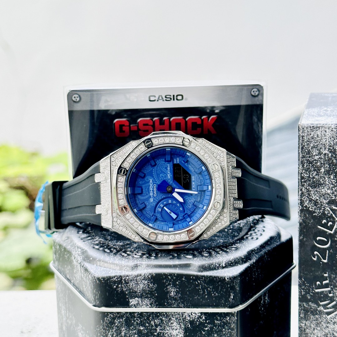 Đồng Hồ Casio G-SHOCK GA2100 CUSTOM FULL DIAMOND BLUE – BH 5 Năm ...
