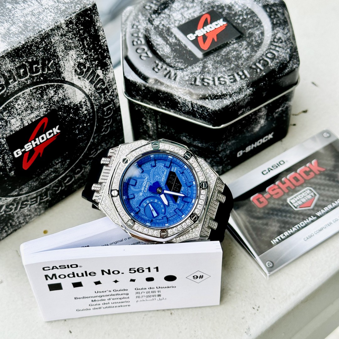 Đồng Hồ Casio G-SHOCK GA2100 CUSTOM FULL DIAMOND BLUE – BH 5 Năm ...