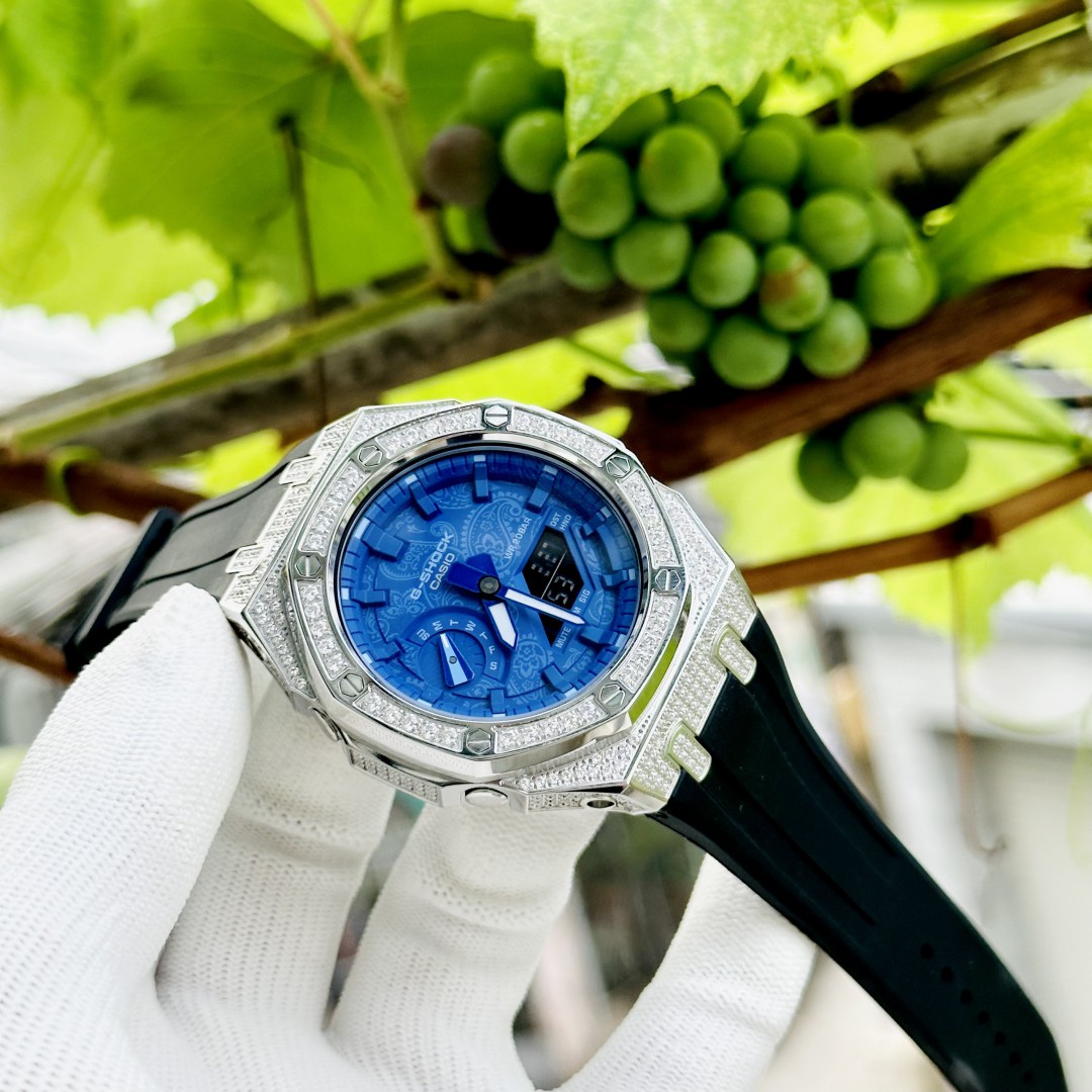 Đồng Hồ Casio G-SHOCK GA2100 CUSTOM FULL DIAMOND BLUE – BH 5 Năm ...