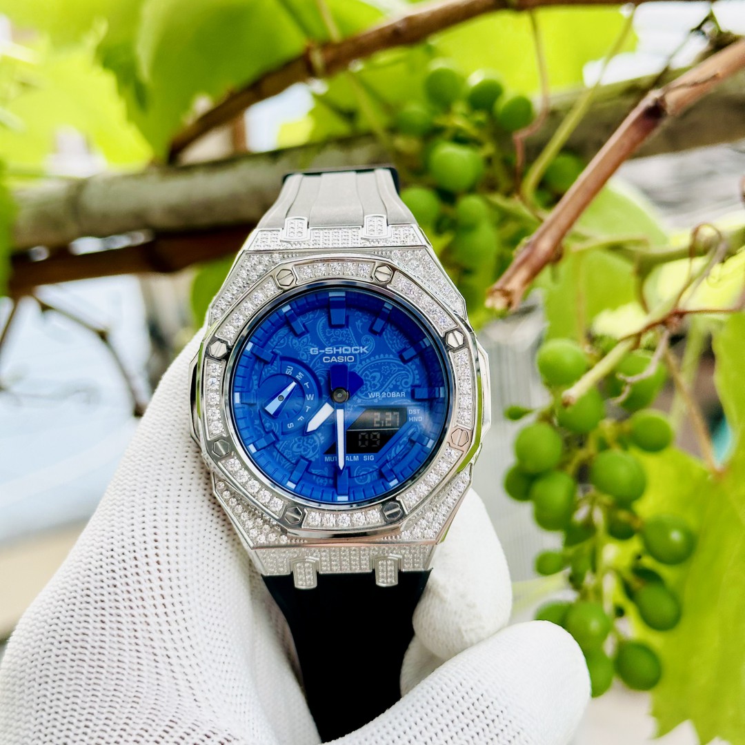 Đồng Hồ Casio G-SHOCK GA2100 CUSTOM FULL DIAMOND BLUE – BH 5 Năm ...
